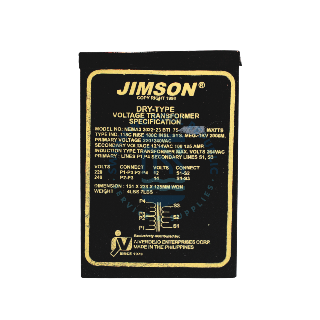 JIMSON TRANSFORMER 75 Watts 12 Volts 60.25 Amp - Swimming Pool Republic